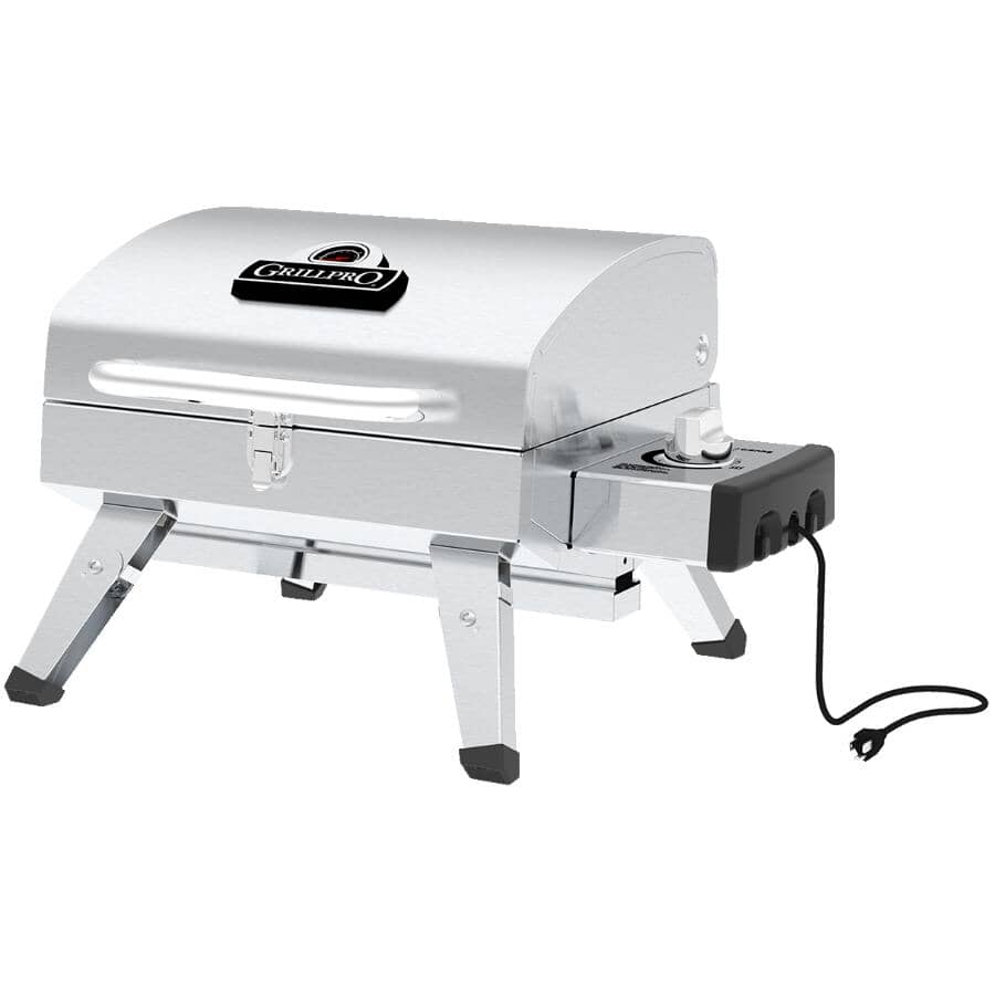 GRILLPRO 200 sq. in. 1500 Watt Stainless Steel Tabletop Barbecue | Home ...