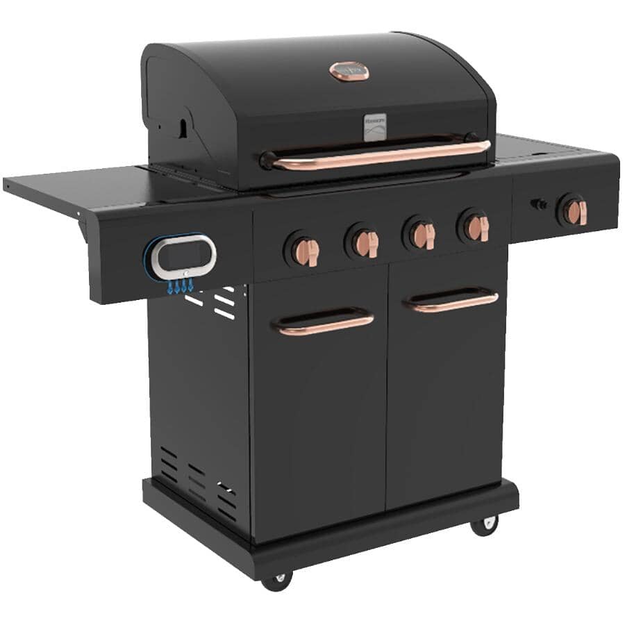 KENMORE SMART Black Propane BBQ with Searing Side Burner | Home Hardware