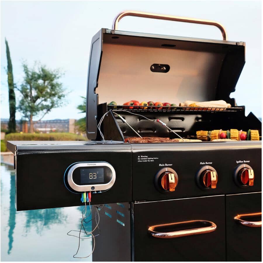 KENMORE SMART Black Propane BBQ with Searing Side Burner | Home Hardware