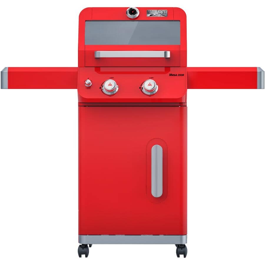 MONUMENT GRILLS Red Clearview Propane Small Space Patio Grill | Home ...