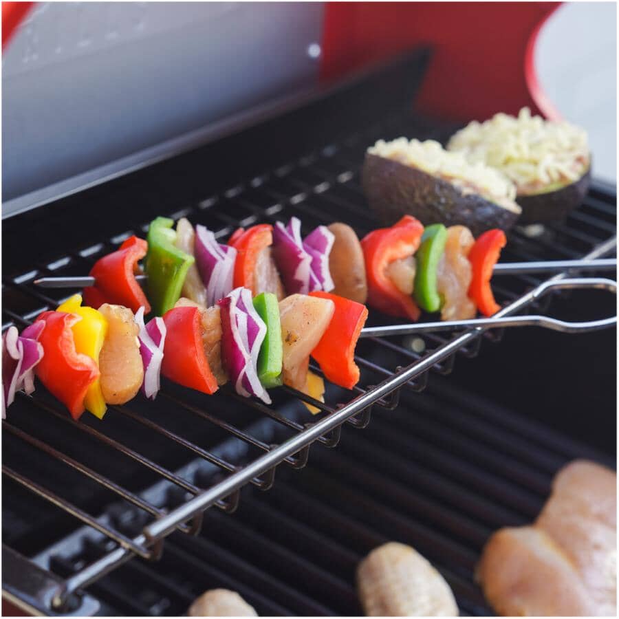 MONUMENT GRILLS Red Clearview Propane Small Space Patio Grill | Home ...