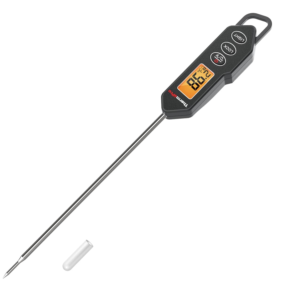 THERMOPRO Digital Meat Probe Thermometer with Backlight & Magnetic Back ...