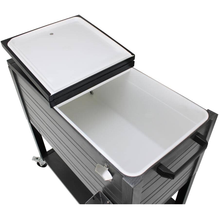 PERMASTEEL Rustic Wood Grain Rolling Patio Cooler | Home Hardware