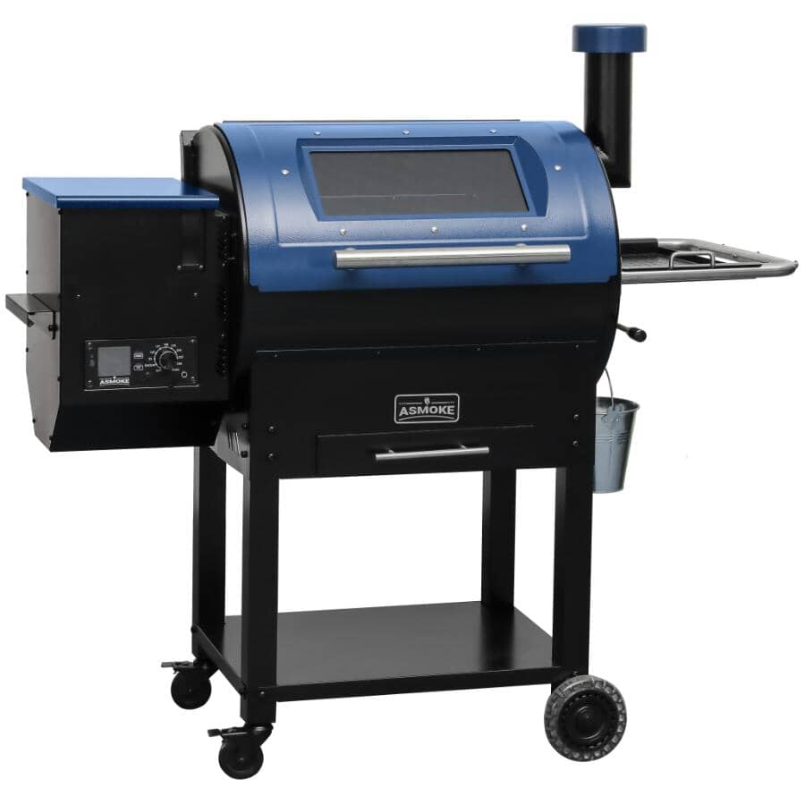 ASMOKE Blue & Black Wood Pellet Barbeque | Home Hardware