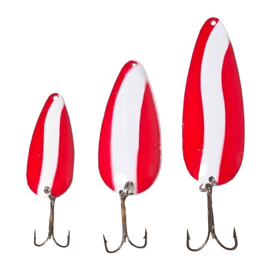 HAWK GRIP 3 Pack Red/White Large Devil Bait Fishing Lures | Home Hardware