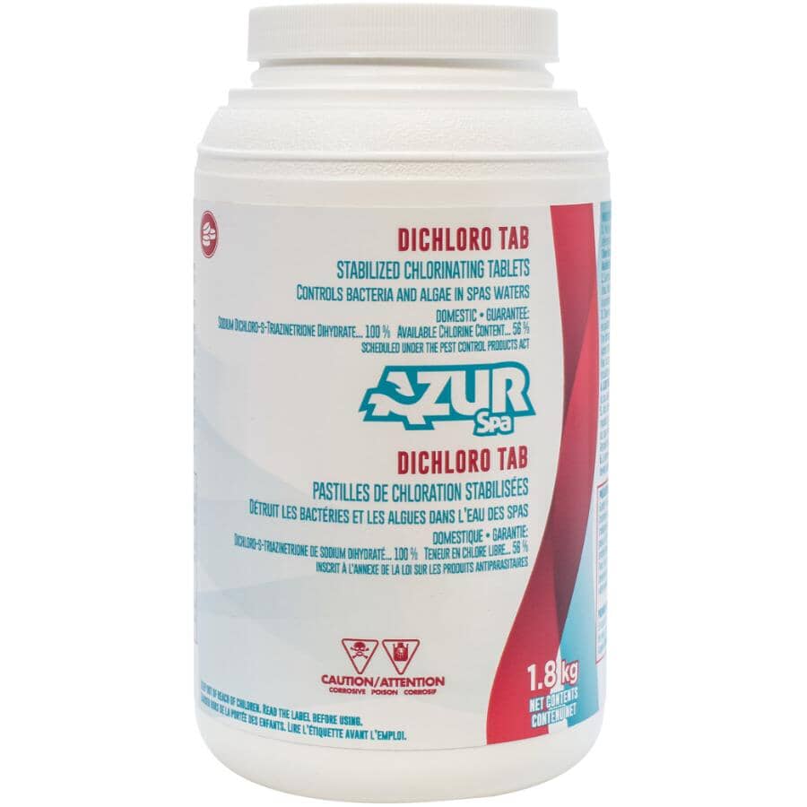 AZUR SPA 1.8kg Dichloro Stabilized Spa Chlorine Tablets | Home Hardware