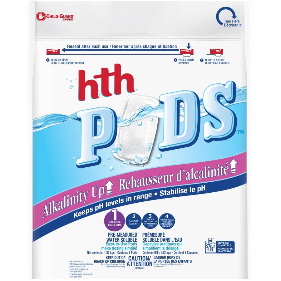 Hth 8 Pack 1.82kg Pool Alkalinity Increase Pods | Home Hardware