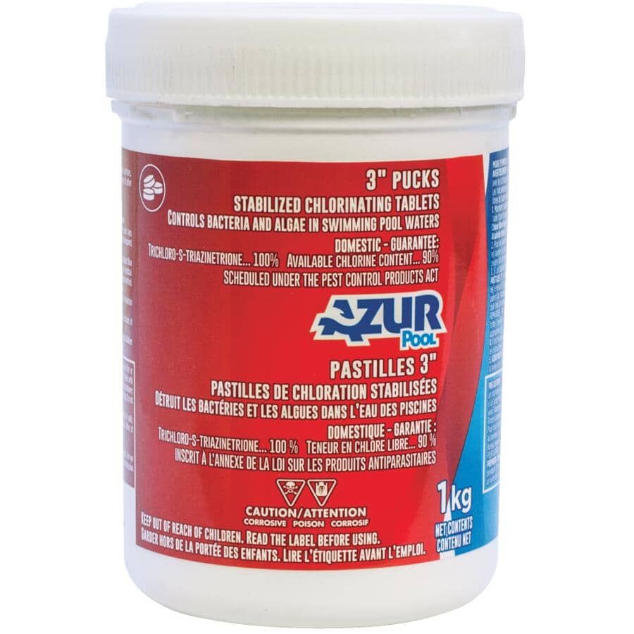AZUR POOL 1kg 3" Chlorine Pucks | Home Hardware