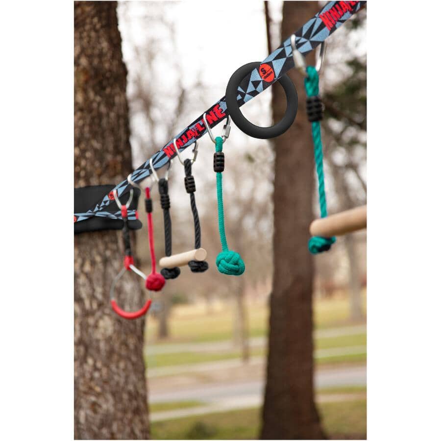 Slackers 30' NinjaLine Kit, with 7 Hanging Obstacles | Home Hardware