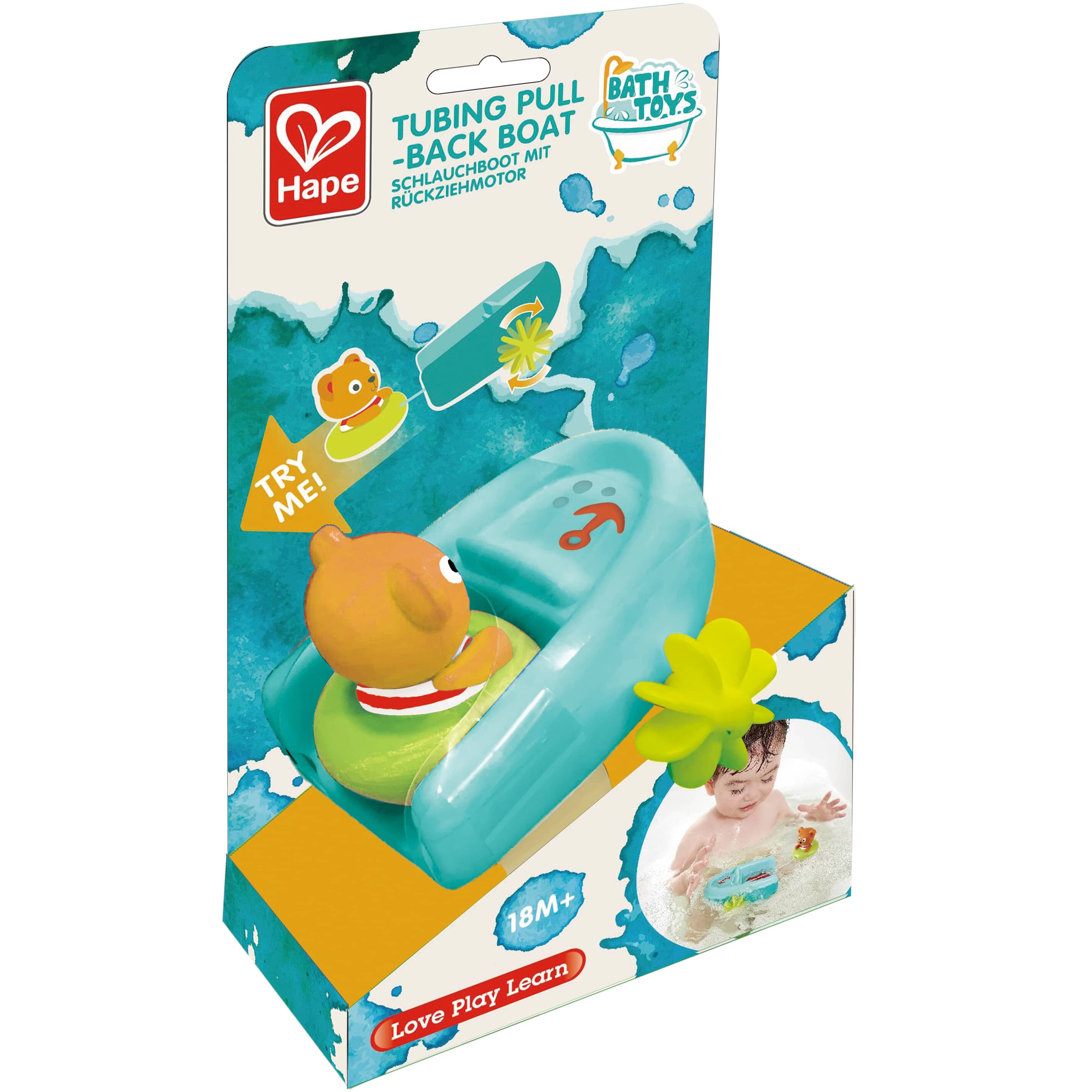 HAPE Tubing Pull-Back Boat with Bear | Home Hardware