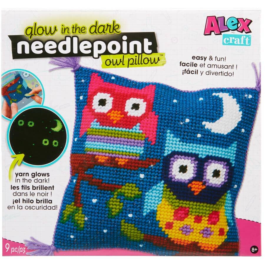 ALEX Glow in the Dark Needlepoint Owl Craft Kit | Home Hardware