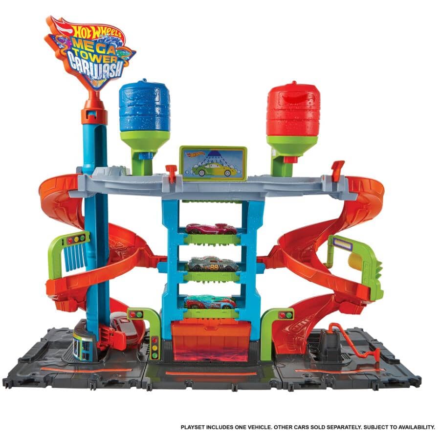 MATTEL Hot Wheels City Mega Tower Car Wash Playset | Home Hardware