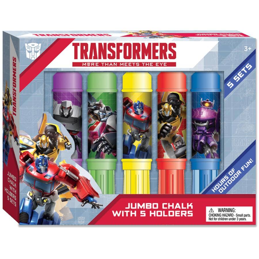 Transformers Jumbo Sidewalk Chalk with Holders | Home Hardware