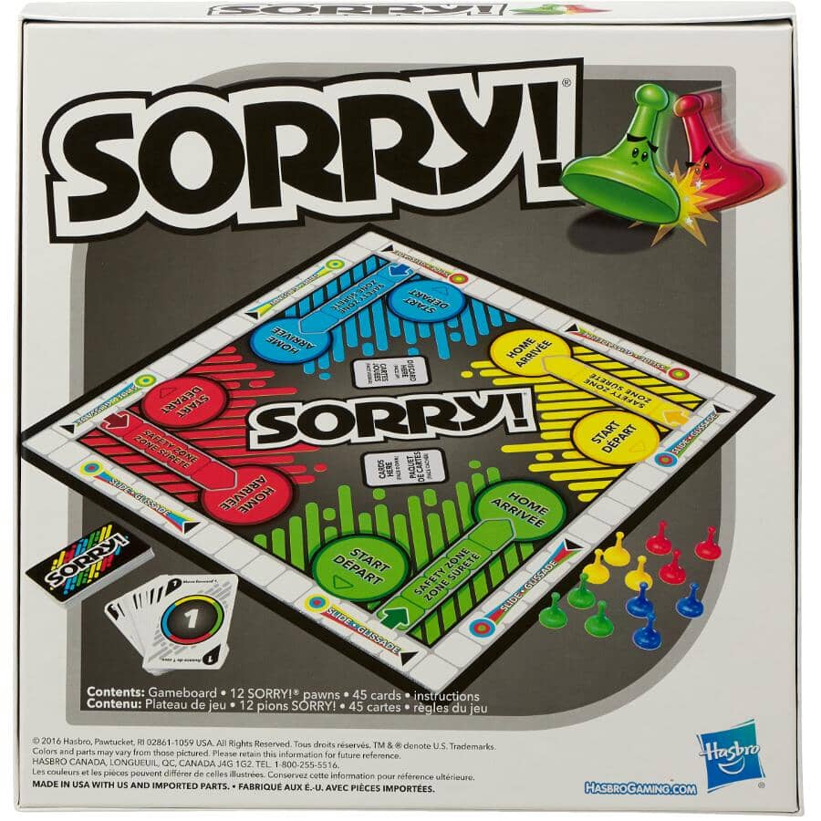 HASBRO Sorry Board Game | Home Hardware