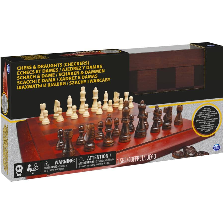 SPIN MASTER Deluxe Chess & Checkers Board Game | Home Hardware