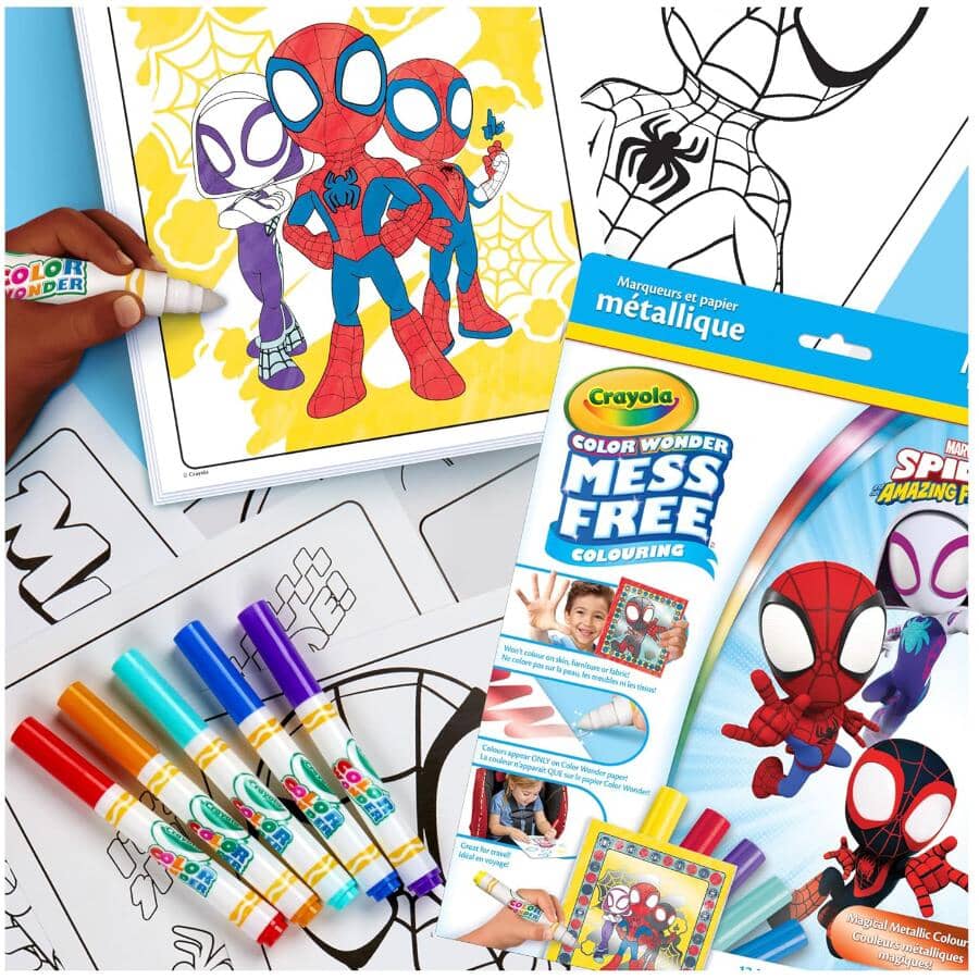 CRAYOLA Spidey & Amazing Friends Colouring Book with 5 Mini Markers ...