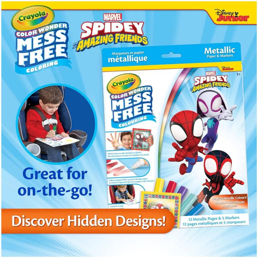 CRAYOLA Spidey & Amazing Friends Colouring Book with 5 Mini Markers ...