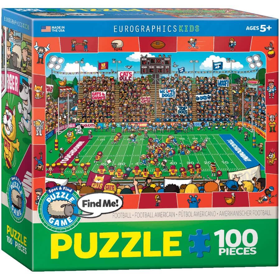 EUROGRAPHICS 100 Piece Football Spot & Find Kids Puzzle | Home Hardware