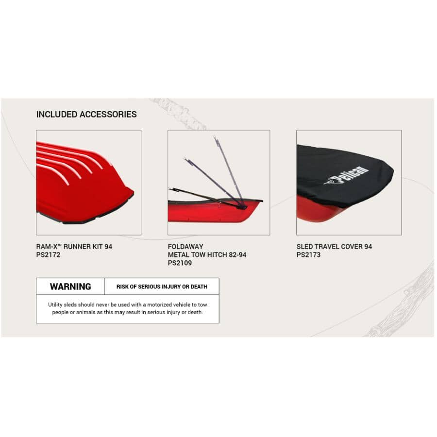 PELICAN Trek Sport 94 Utility Snow Sled | Home Hardware