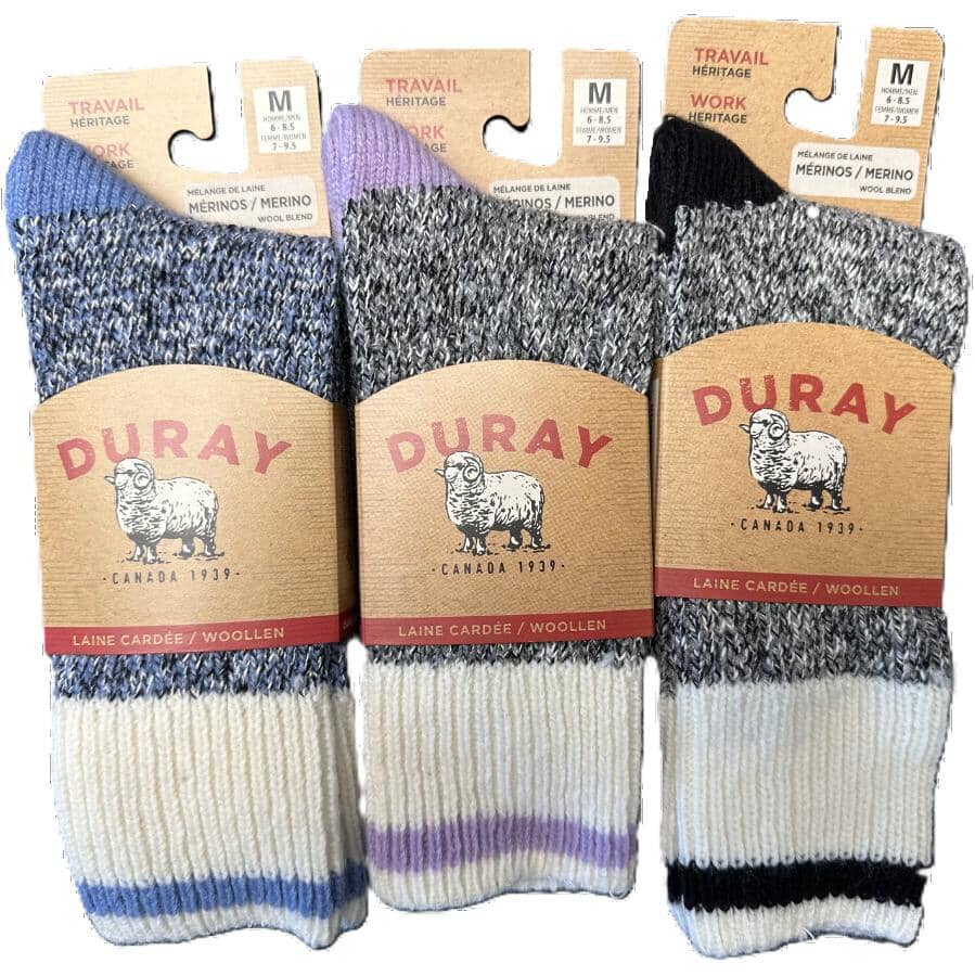 DURAY Ladies Merino Wool Blend Work Socks | Home Hardware