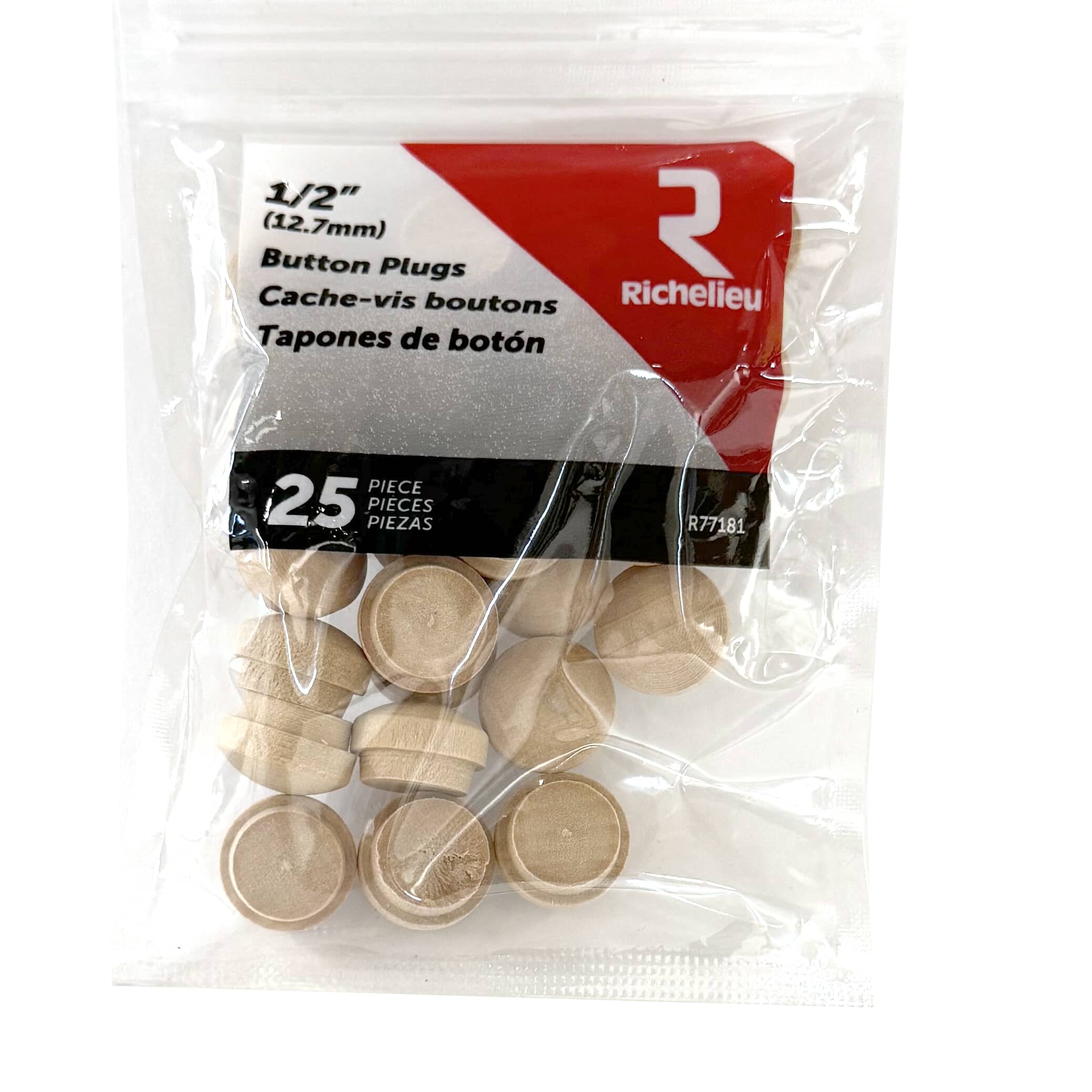 RICHELIEU 1/2" Birch Buttons | Home Hardware