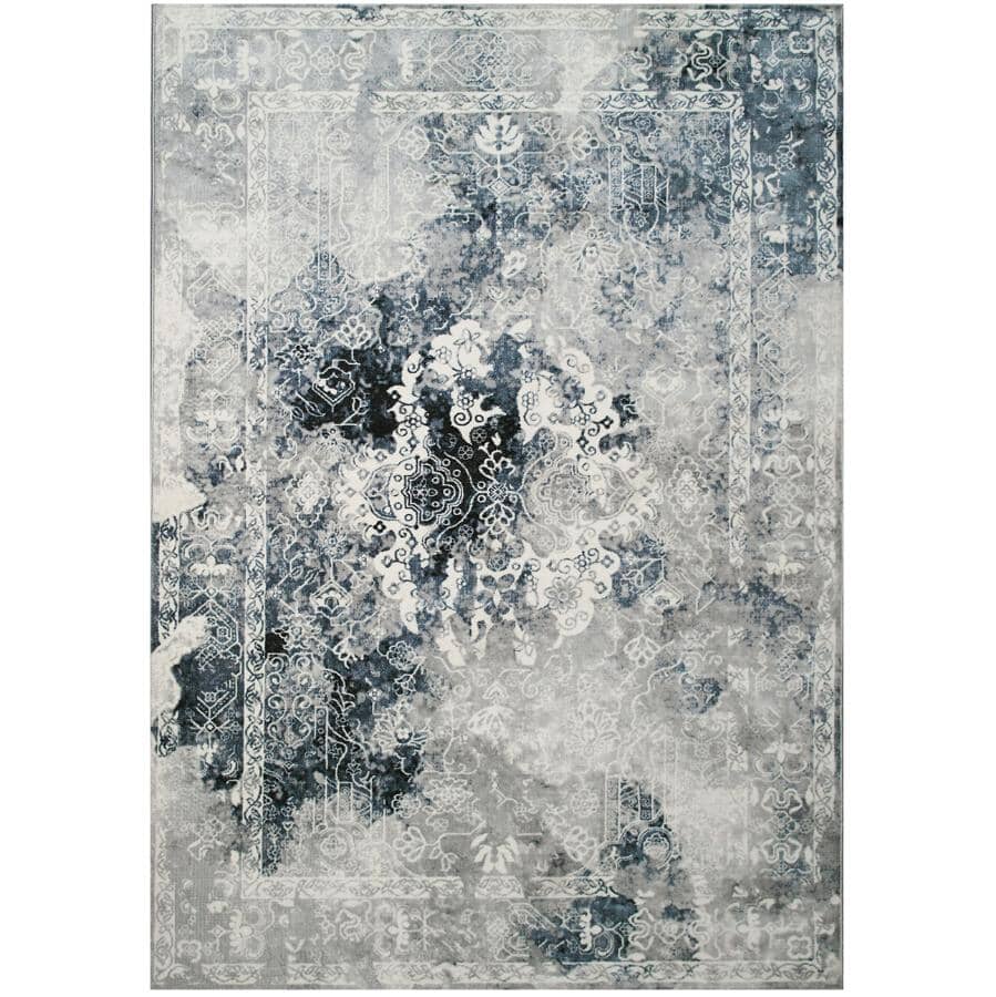 Kalora Interiors 8'x11' Sidra Blue and Grey Chic Transitional Area Rug ...