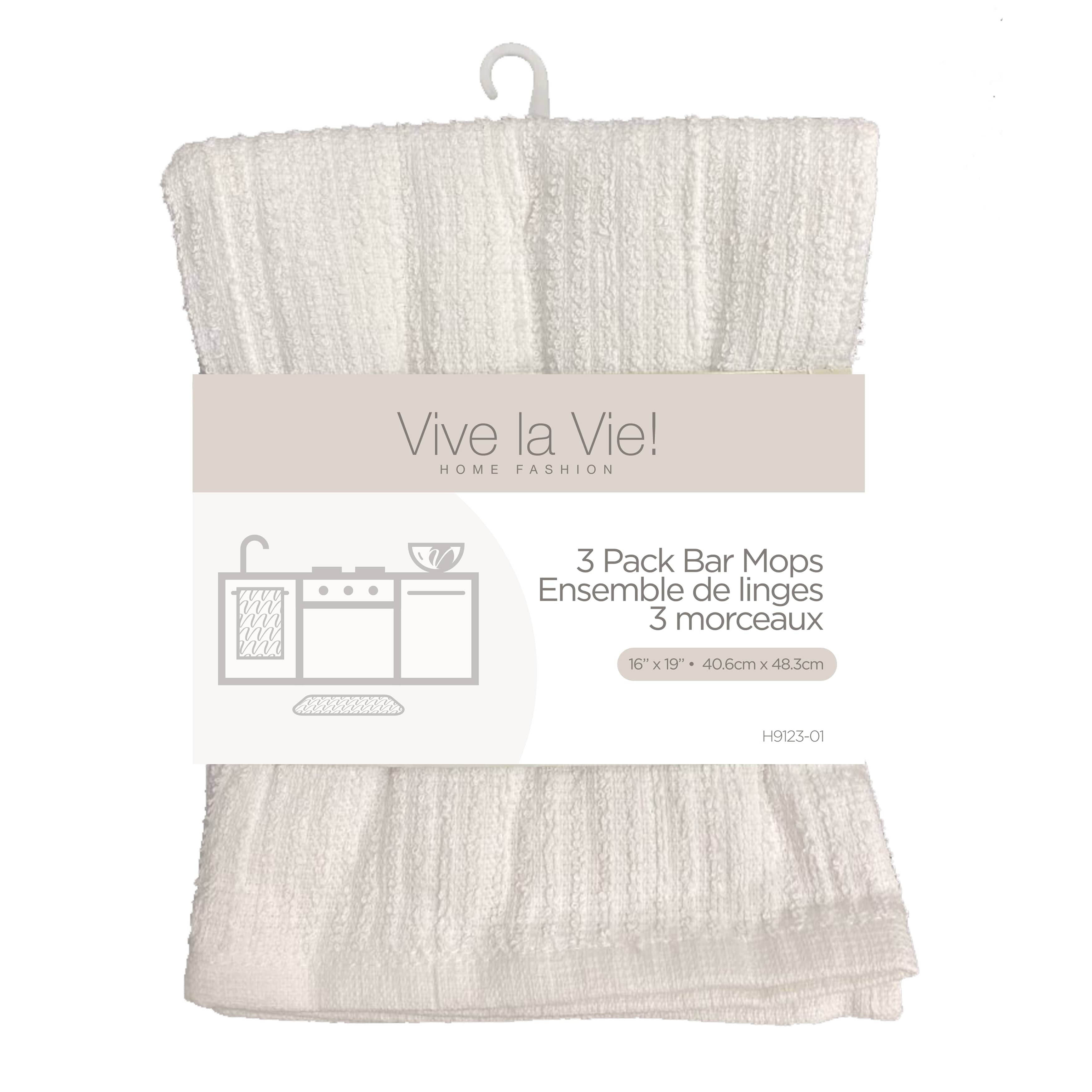 VIVE LA VIE! 16" x 19" Bar Mop Towels | Home Hardware