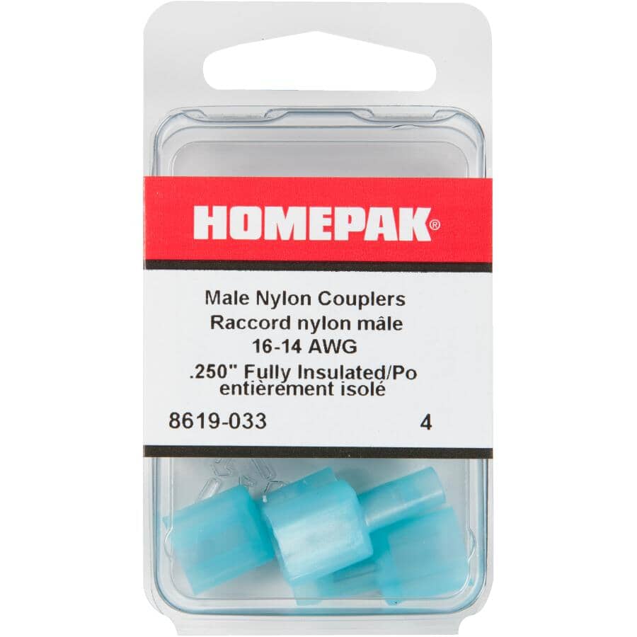 HOME PAK 4 Pack 16-14 Insulated Male Terminals | Home Hardware