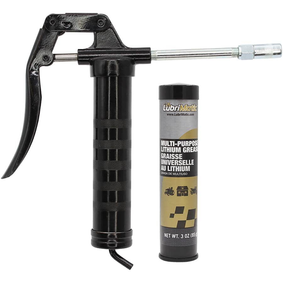 PLEWS LUBRIMATIC Mini Grease Gun Kit | Home Hardware