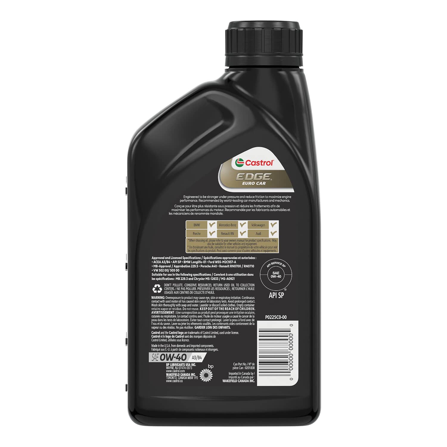 CASTROL 0W40 Edge Synthetic Euro Motor Oil | Home Hardware