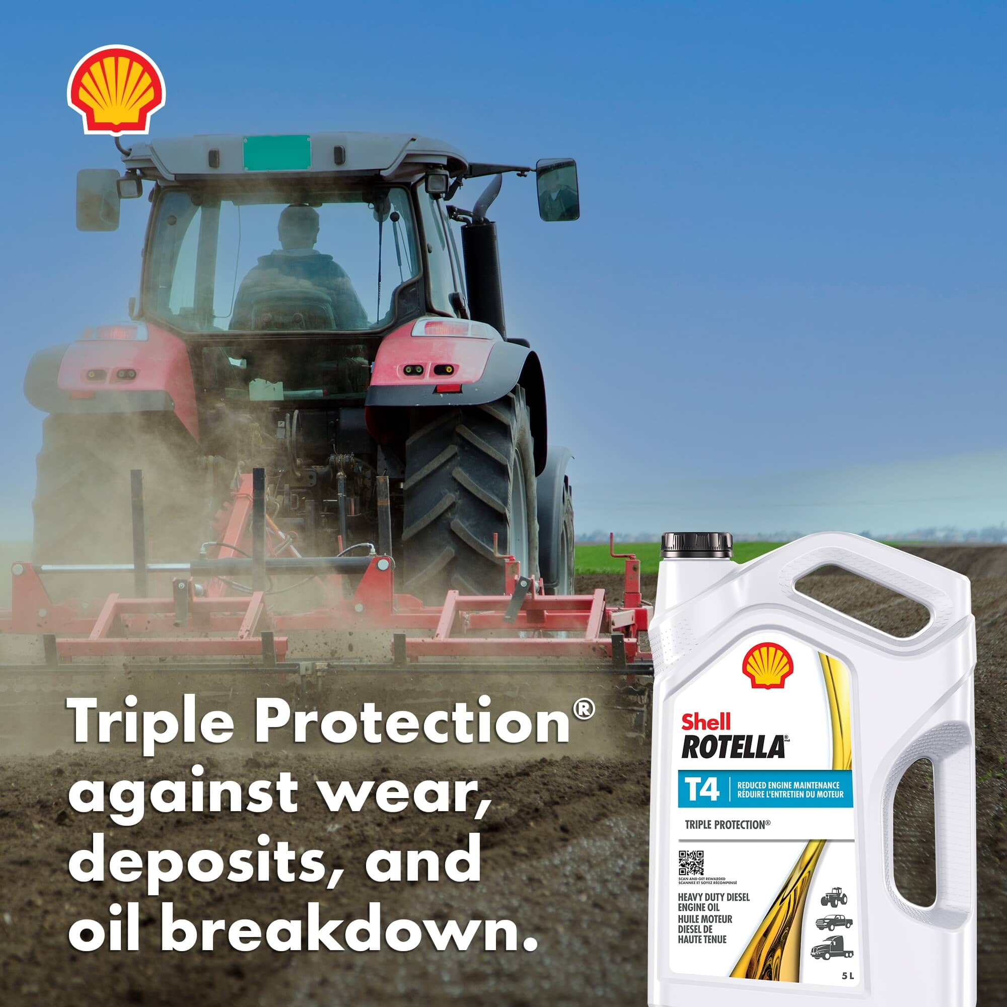 SHELL 15W40 Rotella T4 Triple Protection Diesel Motor Oil | Home Hardware