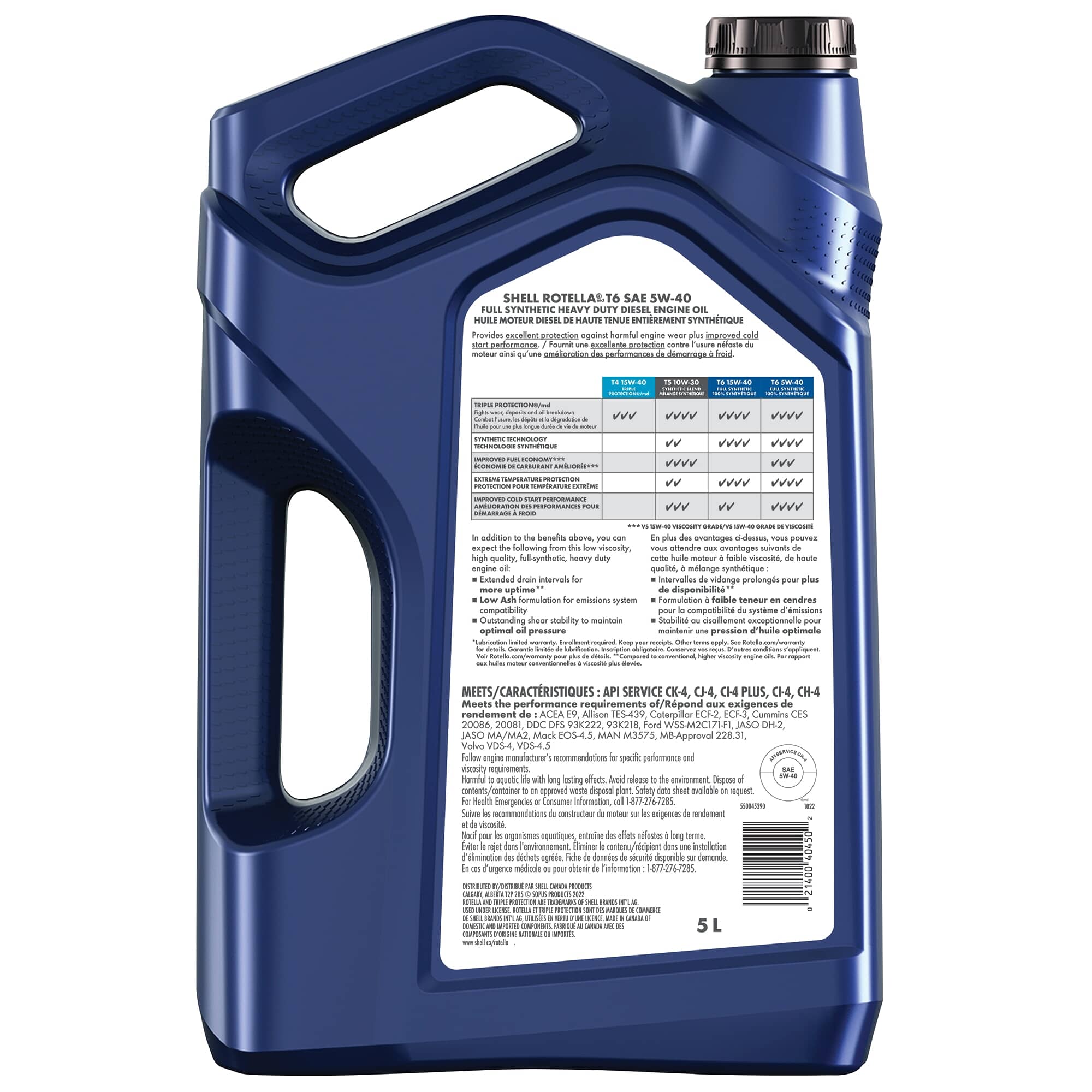 SHELL 5W40 Rotella T6 Full Synthetic Diesel Motor Oil | Home Hardware