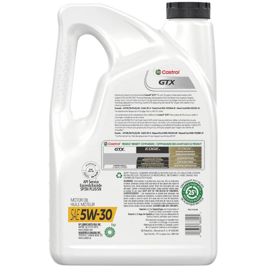 CASTROL 5W30 GTX Ultra Clean Motor Oil | Home Hardware