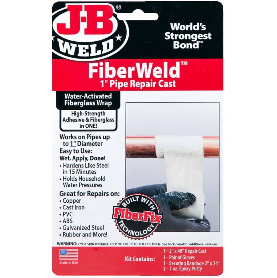 J-B WELD FiberWeld Permanent Pipe Repair Cast Kit | Home Hardware