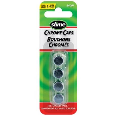 SLIME Tire Valve Caps - Chrome, 4 Pack | Home Hardware