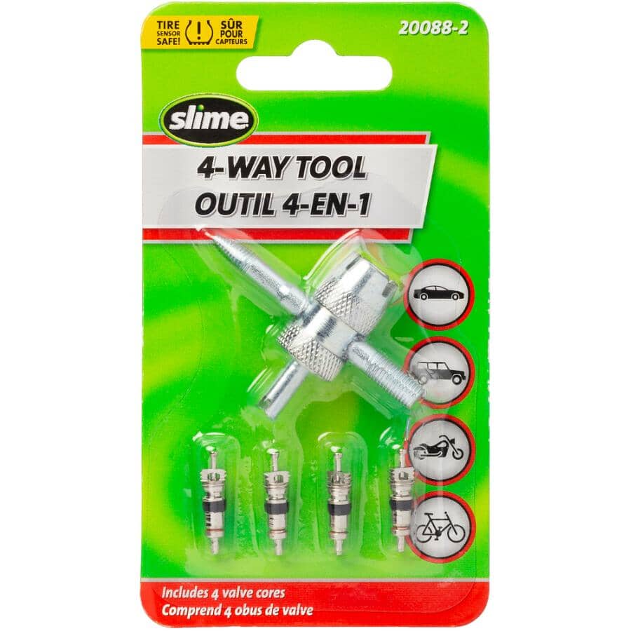 SLIME 4-Way Tire Valve Tool | Home Hardware