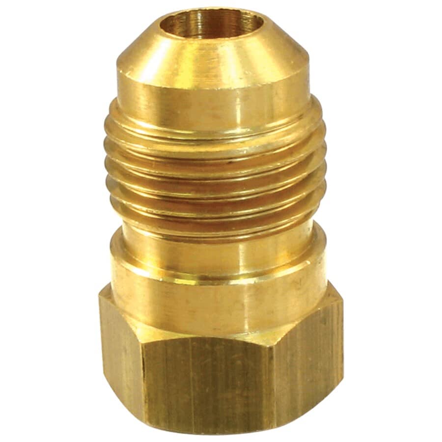 DOMINION 1/2" Flare x 3/8" FPT Brass Connector | Home Hardware