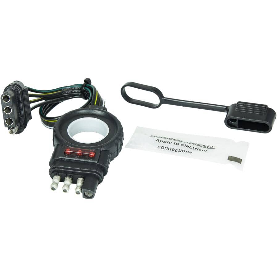 HOPKINS TOWING SOLUTIONS Easy Pull LED Test 4-Flat Extension Connector ...