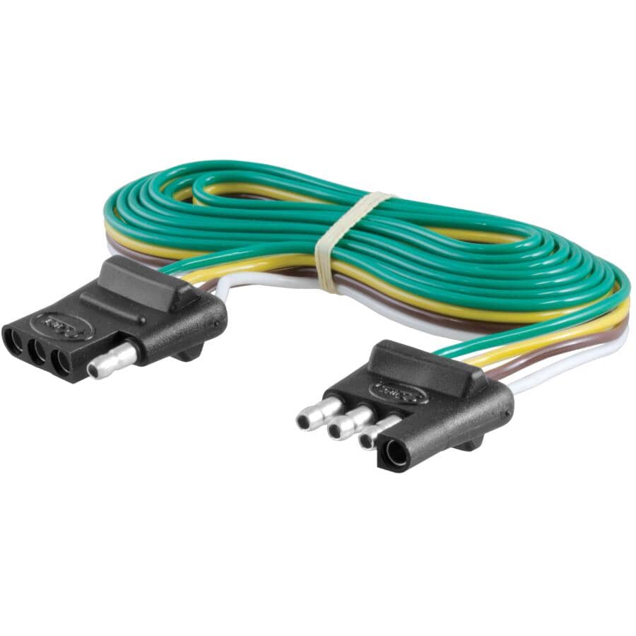 CURT 4-Way Flat Connector Plug & Socket with 72" Wires | Home Hardware