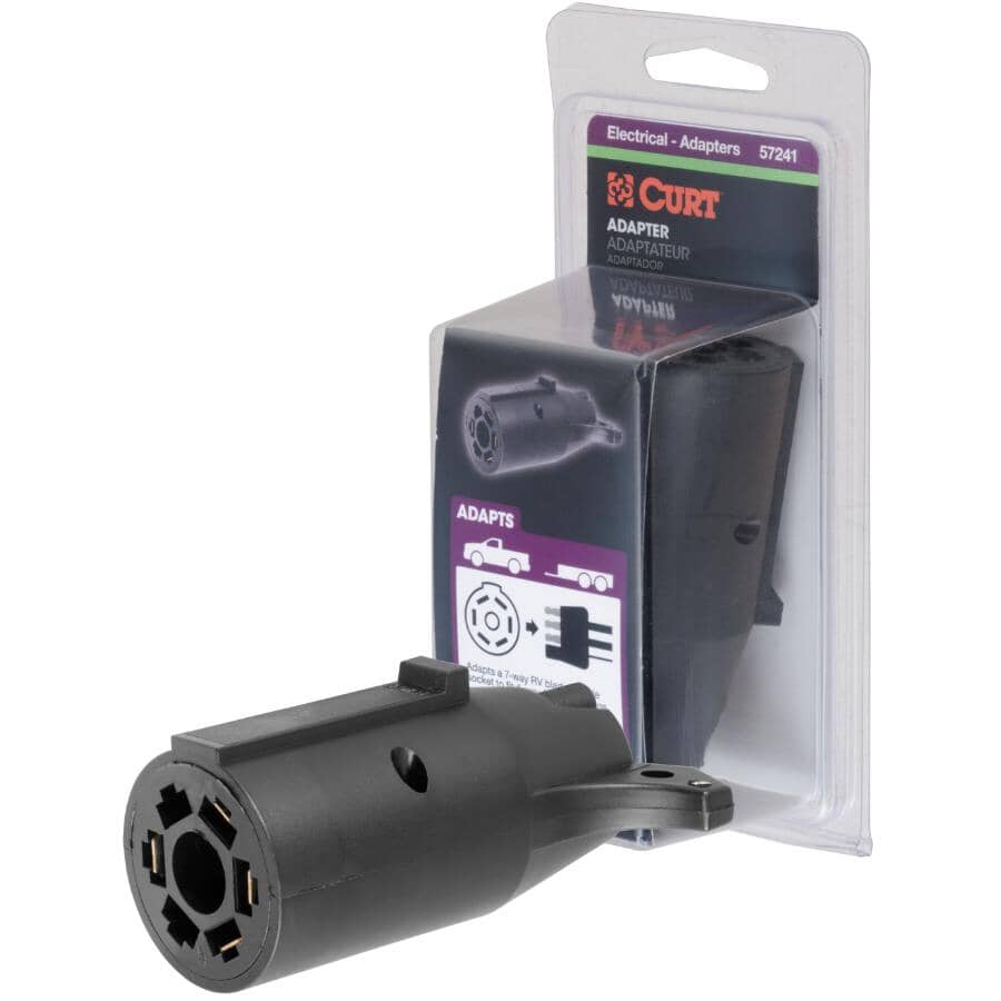 CURT 7-Way RV Blade Vehicle to 4-Flat Trailer Electrical Adapter | Home ...