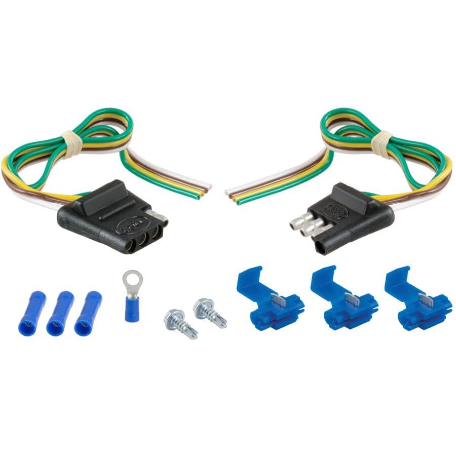CURT 4-Way Flat Connector Kit with 12" Wire | Home Hardware
