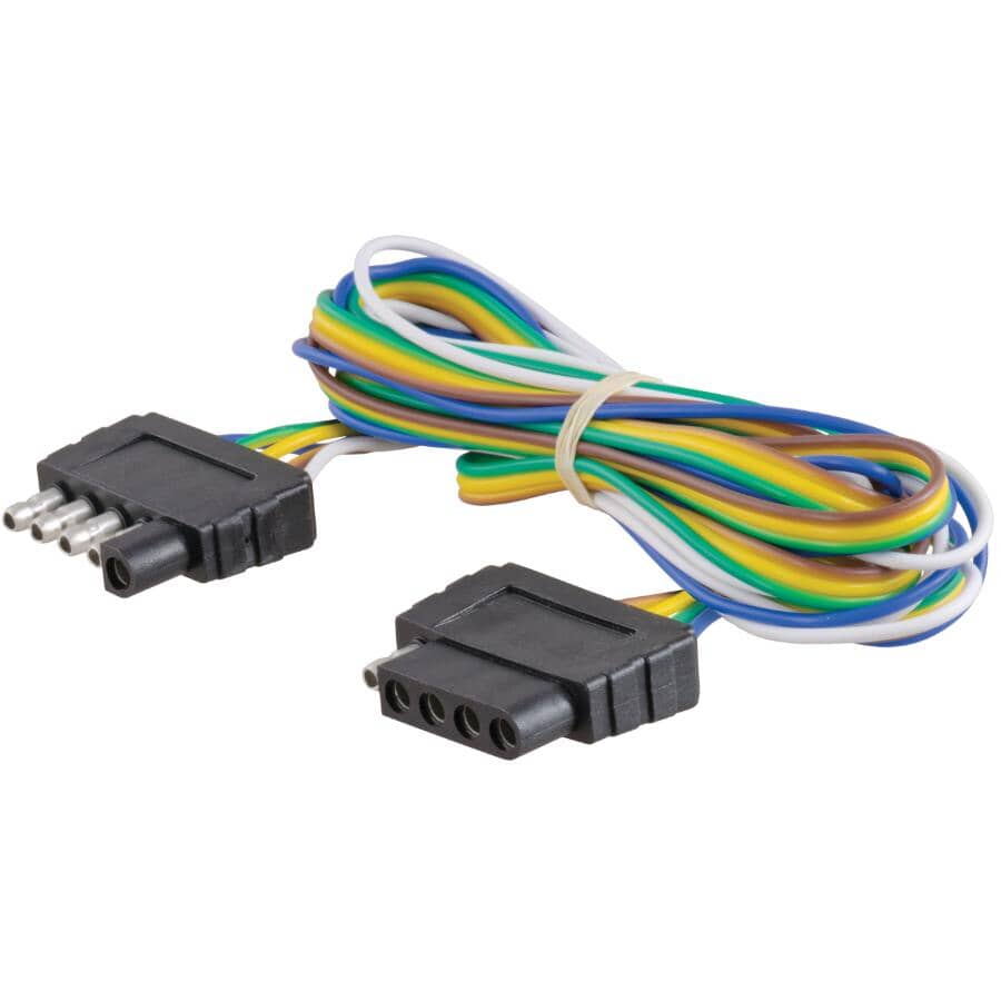 CURT 5-Way Flat Plug & Socket with 72" Wires | Home Hardware