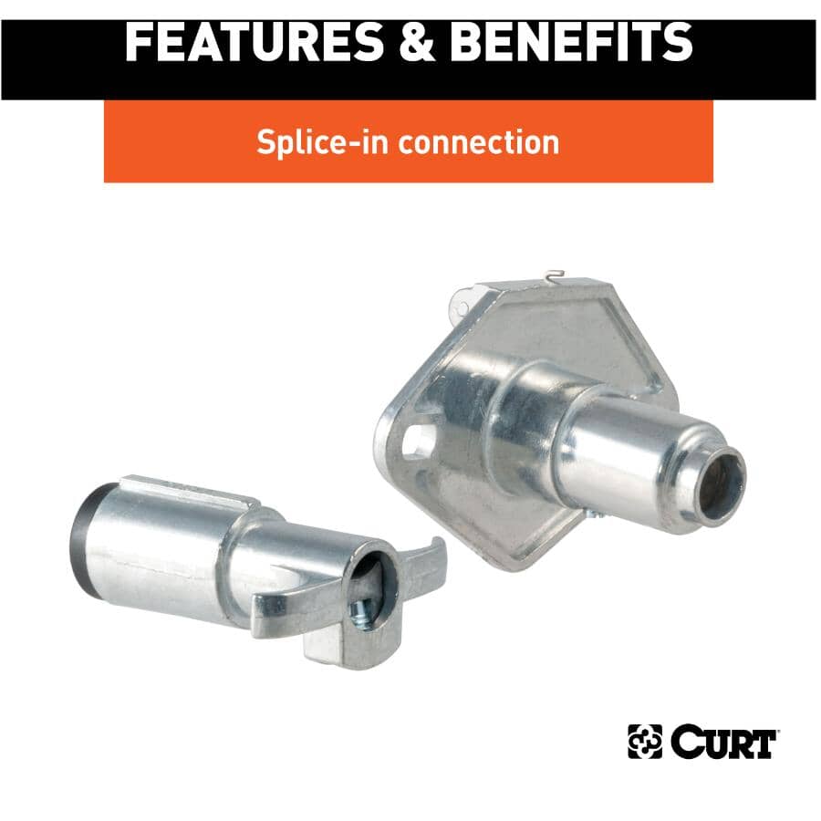 CURT 4-Way Round Plug & Socket | Home Hardware
