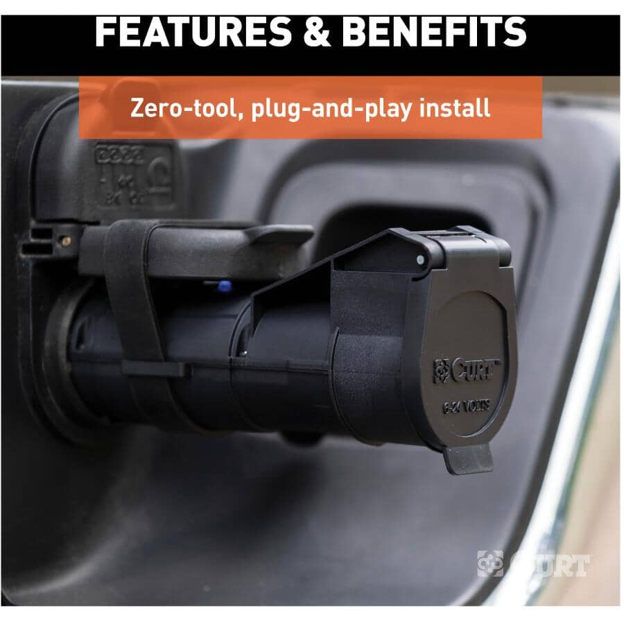 CURT 7-Way Mobile Trailer Brake Controller with Bluetooth Smartphone ...