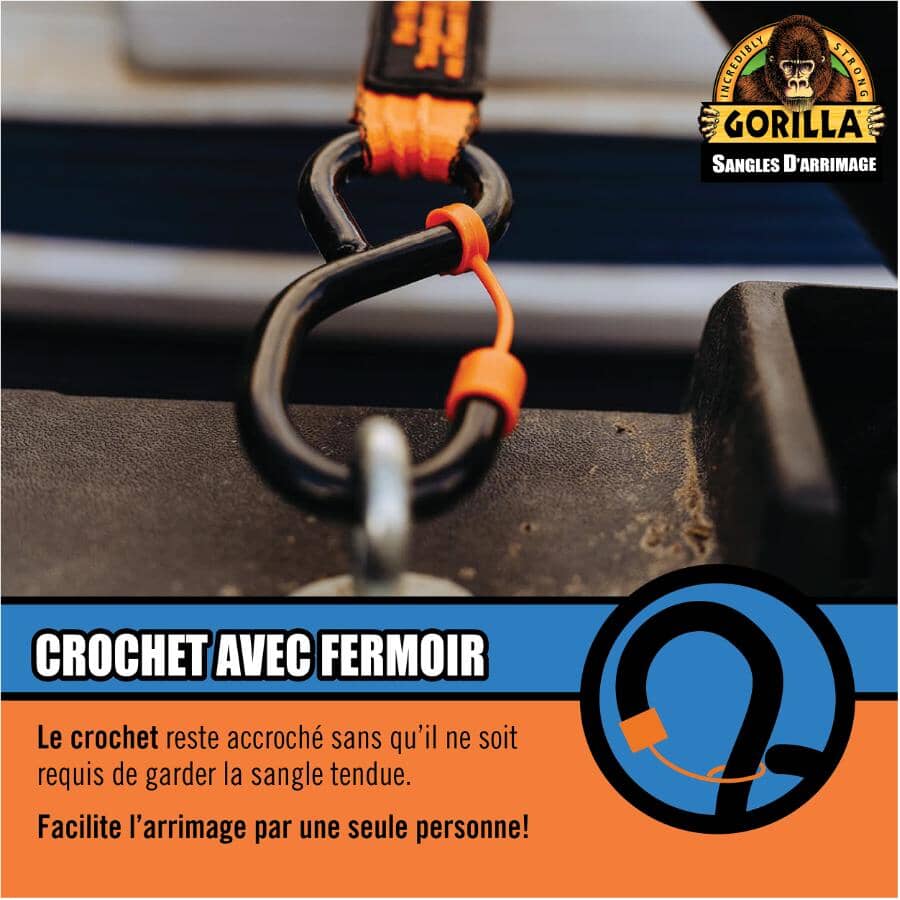 GORILLA 1500 lb Light Duty Ratchet Straps | Home Hardware