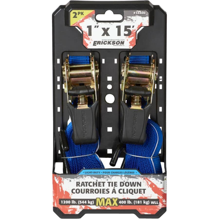 ERICKSON MANUFACTURING 1200 lb Rubber Ratchet Straps | Home Hardware