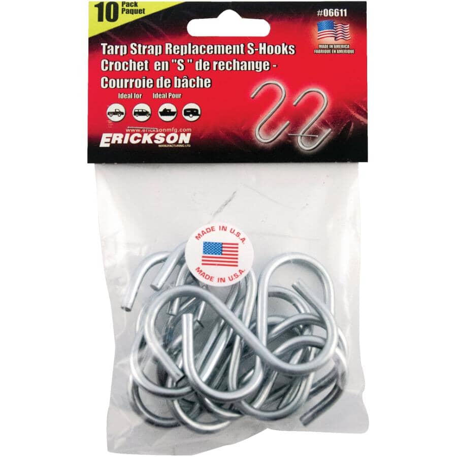 ERICKSON MANUFACTURING Tarp Strap Replacement 'S' Hooks | Home Hardware