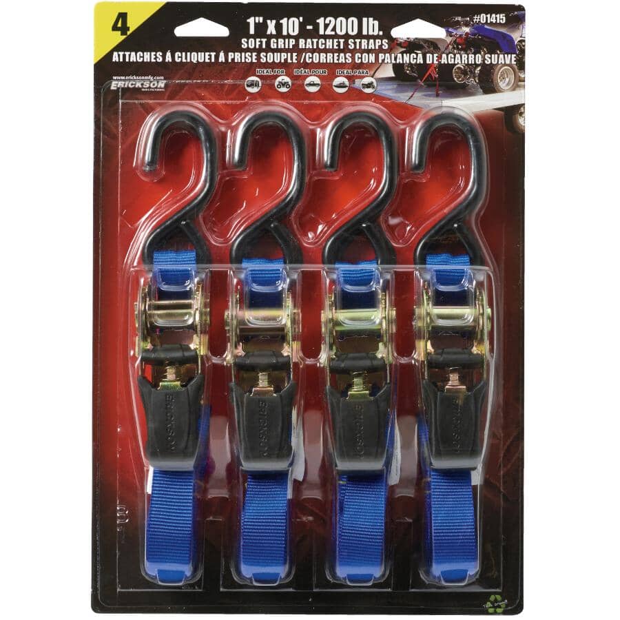 ERICKSON MANUFACTURING 1200 lb Rubber Ratchet Straps | Home Hardware
